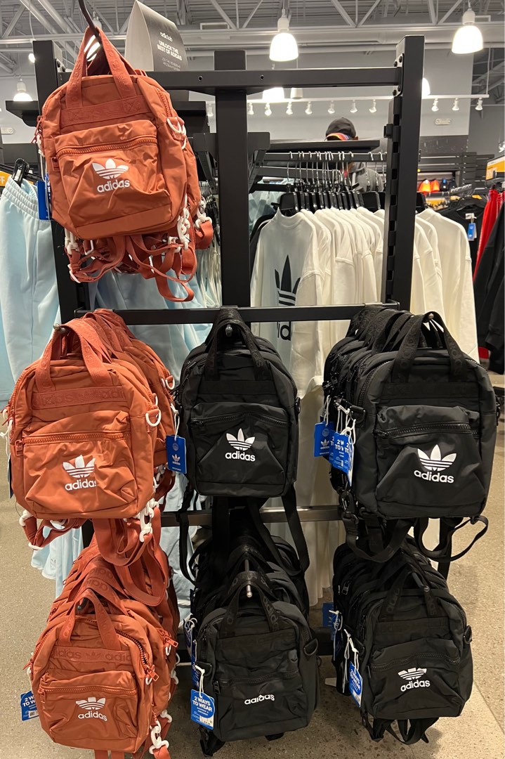 【美國代購】Adidas Micro Mini Backpack尼龍迷你2用後背包(共2色 黑/粉橘), 她的時尚, 包包、錢包, 背包在旋轉拍賣