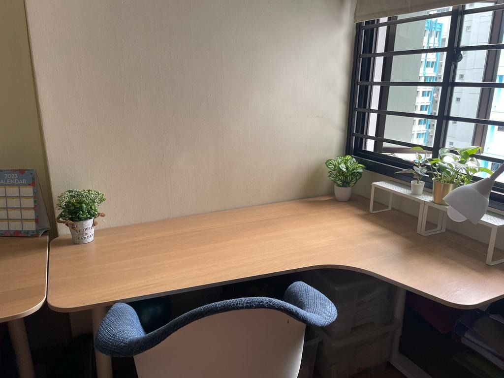 Bekant Corner Desk 160 X110cm, Furniture & Home Living, Furniture ...