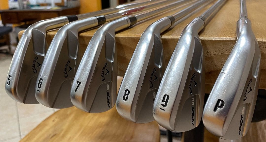 Callaway Apex MB irons 5-P with Zelos 7 stiff shafts. Good playing ...