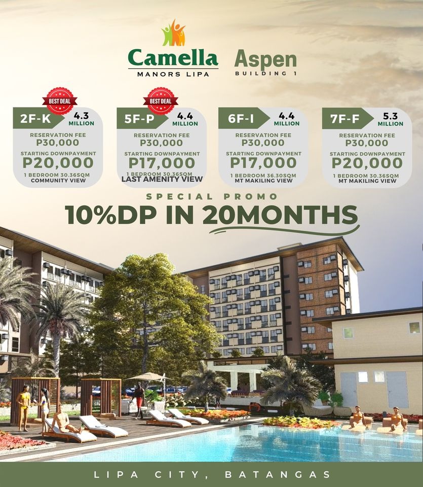 Camella Manors Lipa City - Condominium, Property, For Sale, Apartments ...