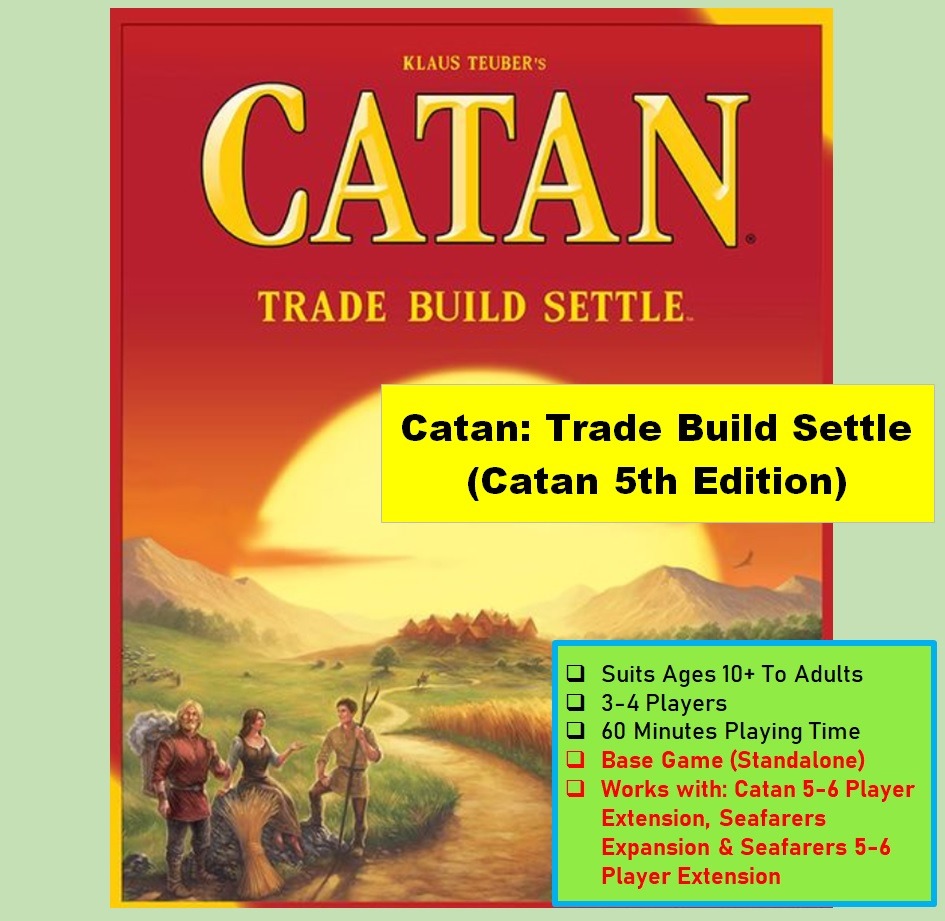 Catan 5th Edition: Trade Build Settle (Popular Board Game), Hobbies ...