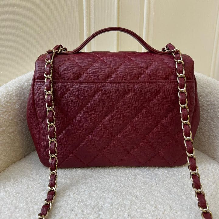Chanel Medium Business Affinity Flap in Burgundy Red Caviar LGHW ...