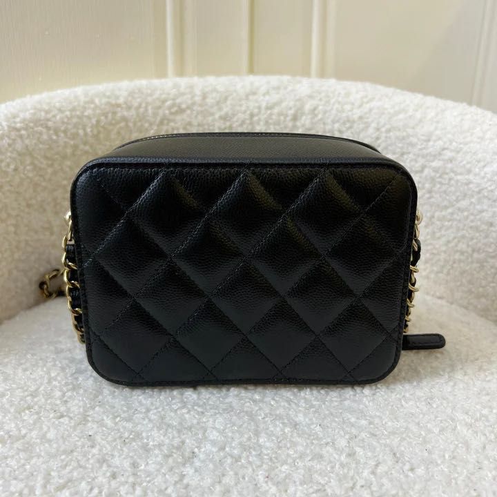 Chanel Mini Camera Bag in Black Caviar LGHW, Luxury, Bags & Wallets on ...