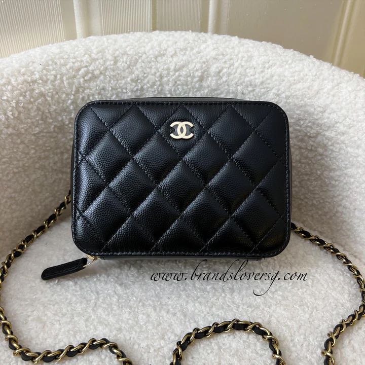 Chanel Mini Camera Bag in Black Caviar LGHW, Luxury, Bags & Wallets on ...