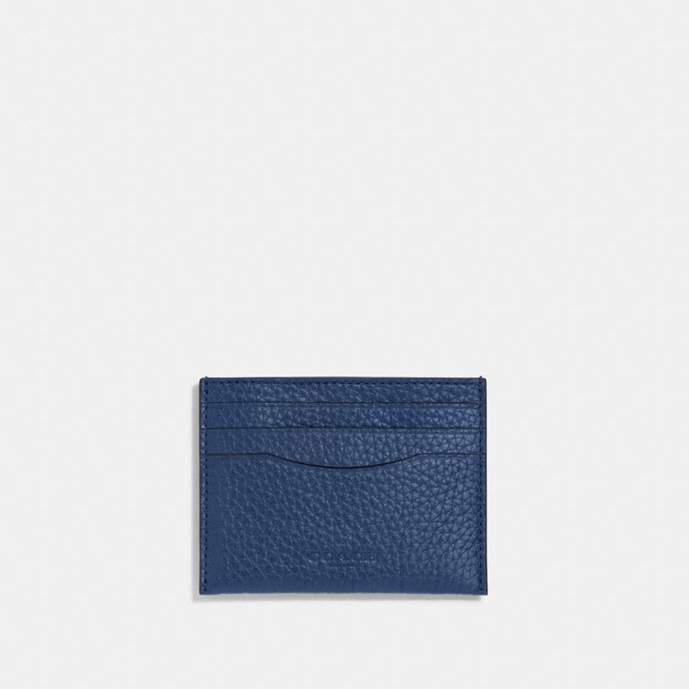 COACH Deep Blue Leather Card Case / Holder, Men's Fashion, Watches ...