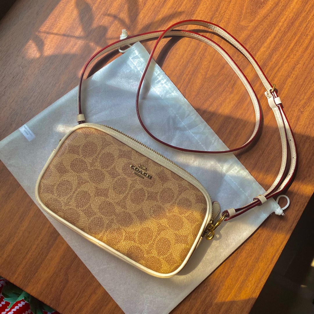 Coach Two-zip Crossbody Sling Bag, Luxury, Bags & Wallets on Carousell