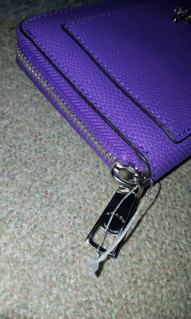 Coach Violet Zipped Around Long Wallet, Women's Fashion, Bags & Wallets ...