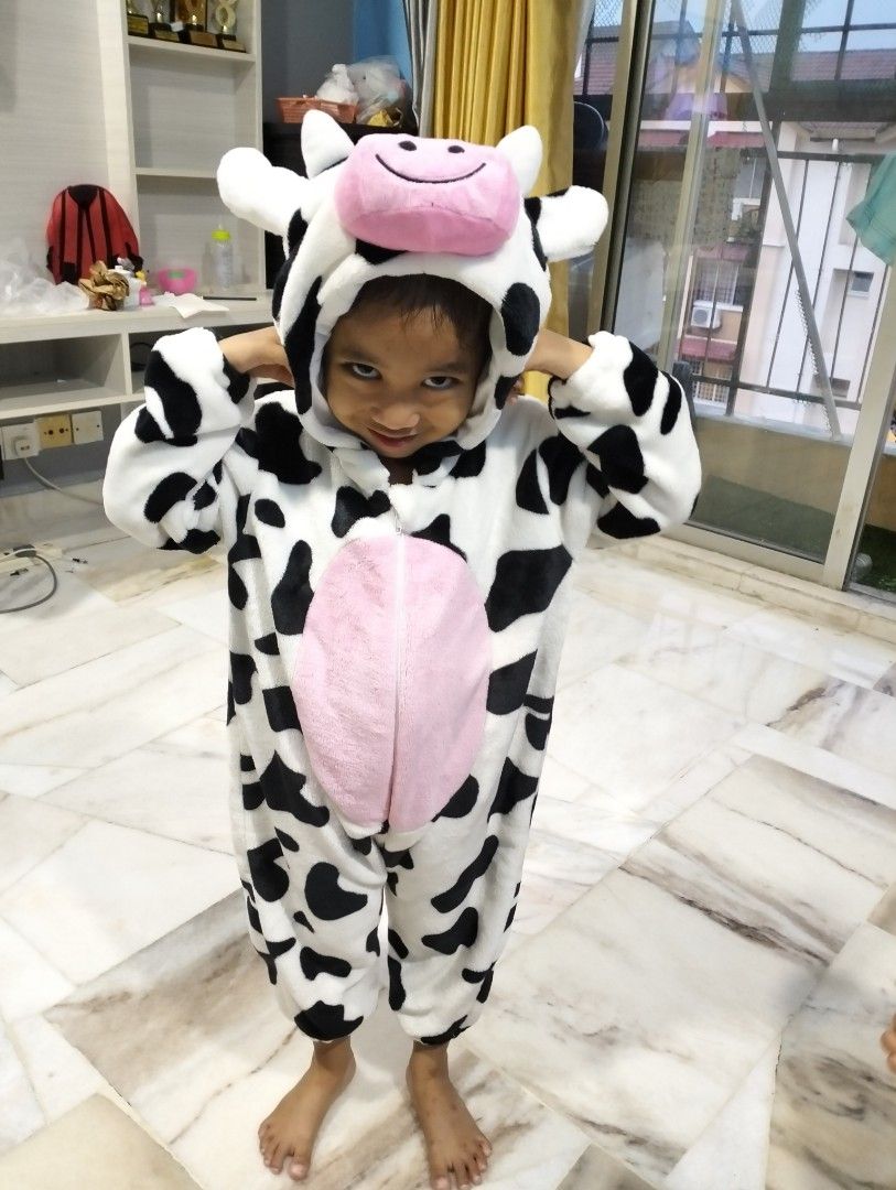 COW COSTUME, Babies & Kids, Babies & Kids Fashion on Carousell