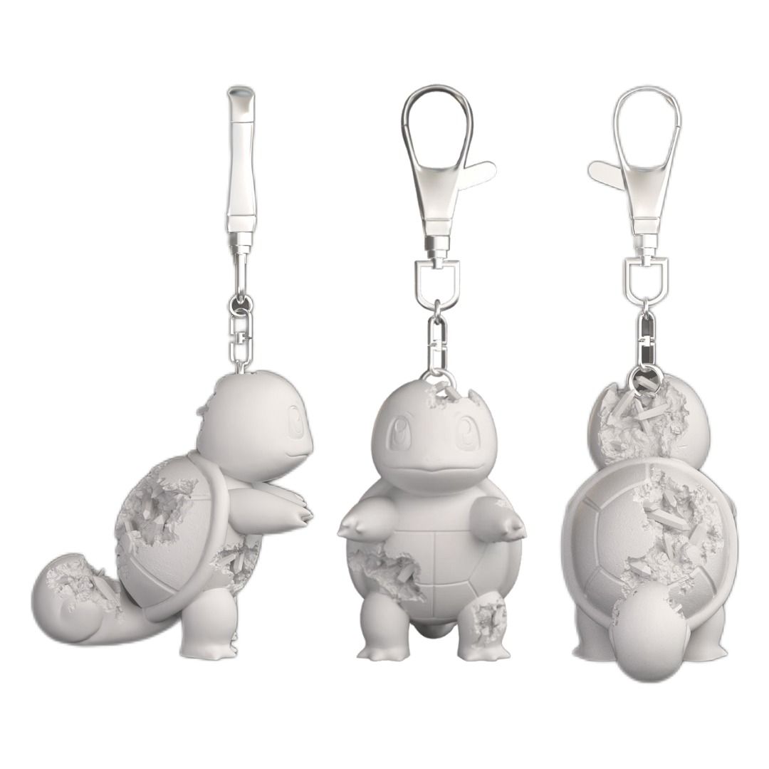 Daniel Arsham x Pokemon Pikachu Cubone Squirtle Keychain, 興趣及遊戲, 玩具 ...