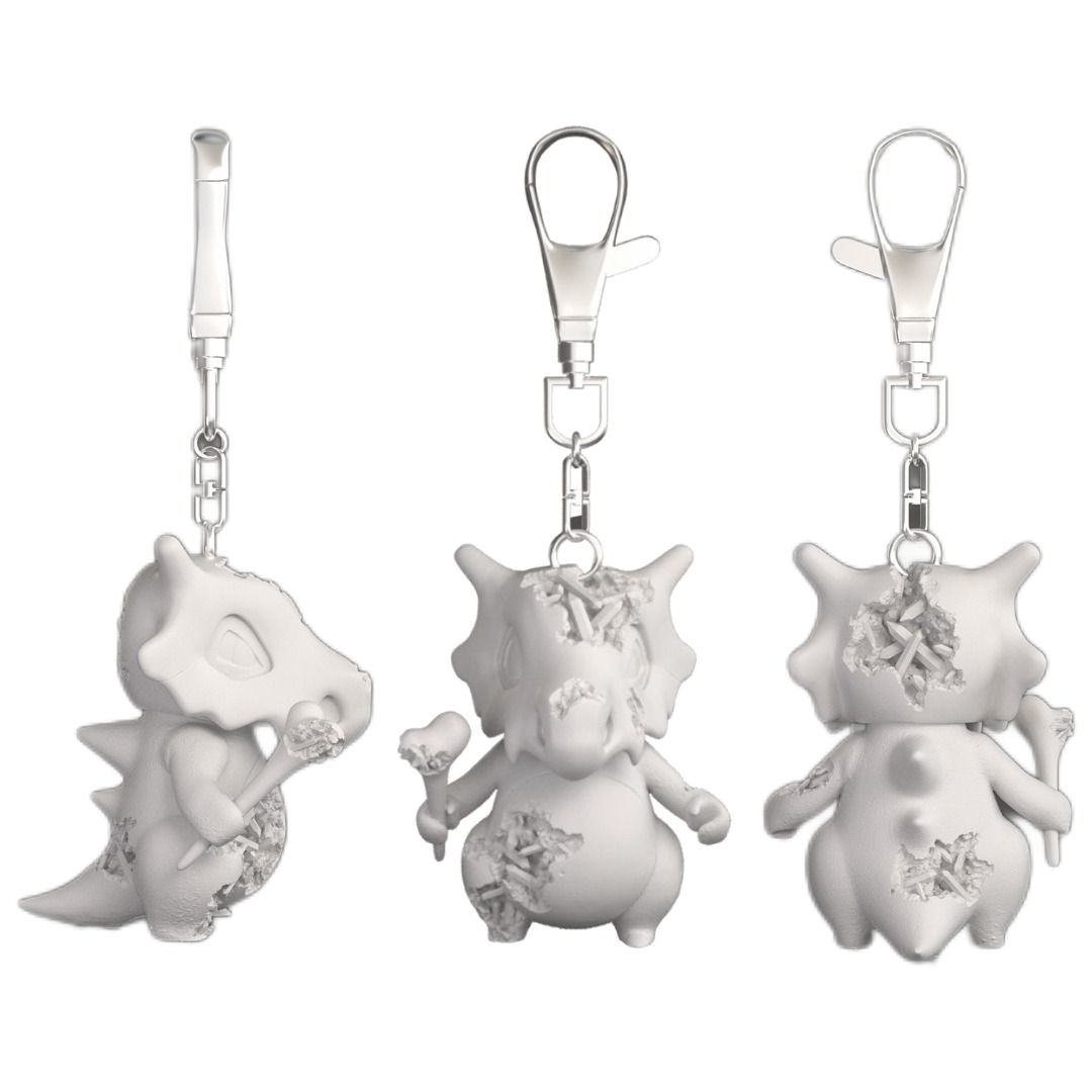 Daniel Arsham x Pokemon Pikachu Cubone Squirtle Keychain, 興趣及遊戲, 玩具 ...