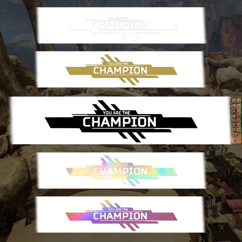 [DECAL] Apex Legends You Are the Champion Vinyl Sticker for OUTDOOR or ...