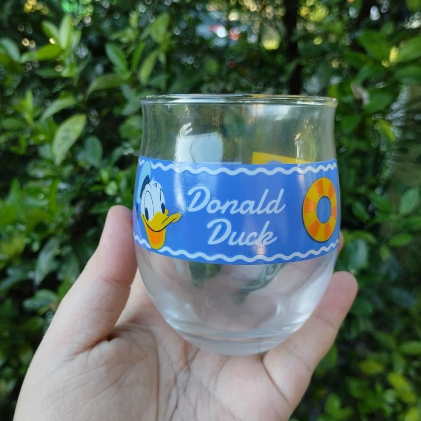 Disney Donald Duck Glass Cup, Hobbies & Toys, Toys & Games on Carousell