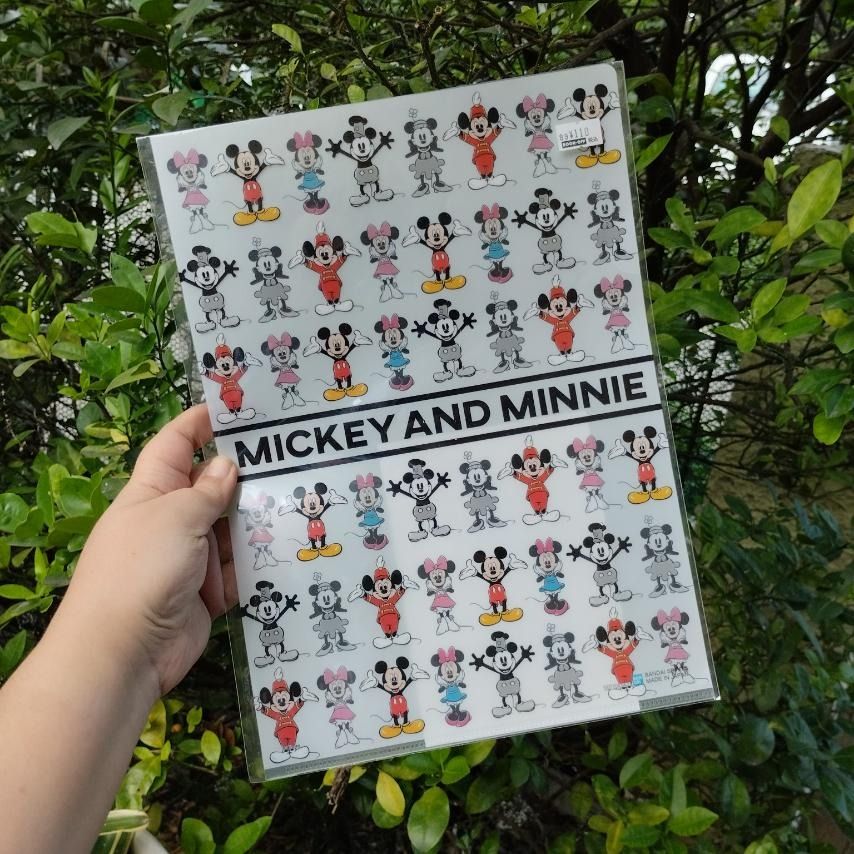 Disney Mickey & Minnie Plastic Folder, Hobbies & Toys, Stationary ...
