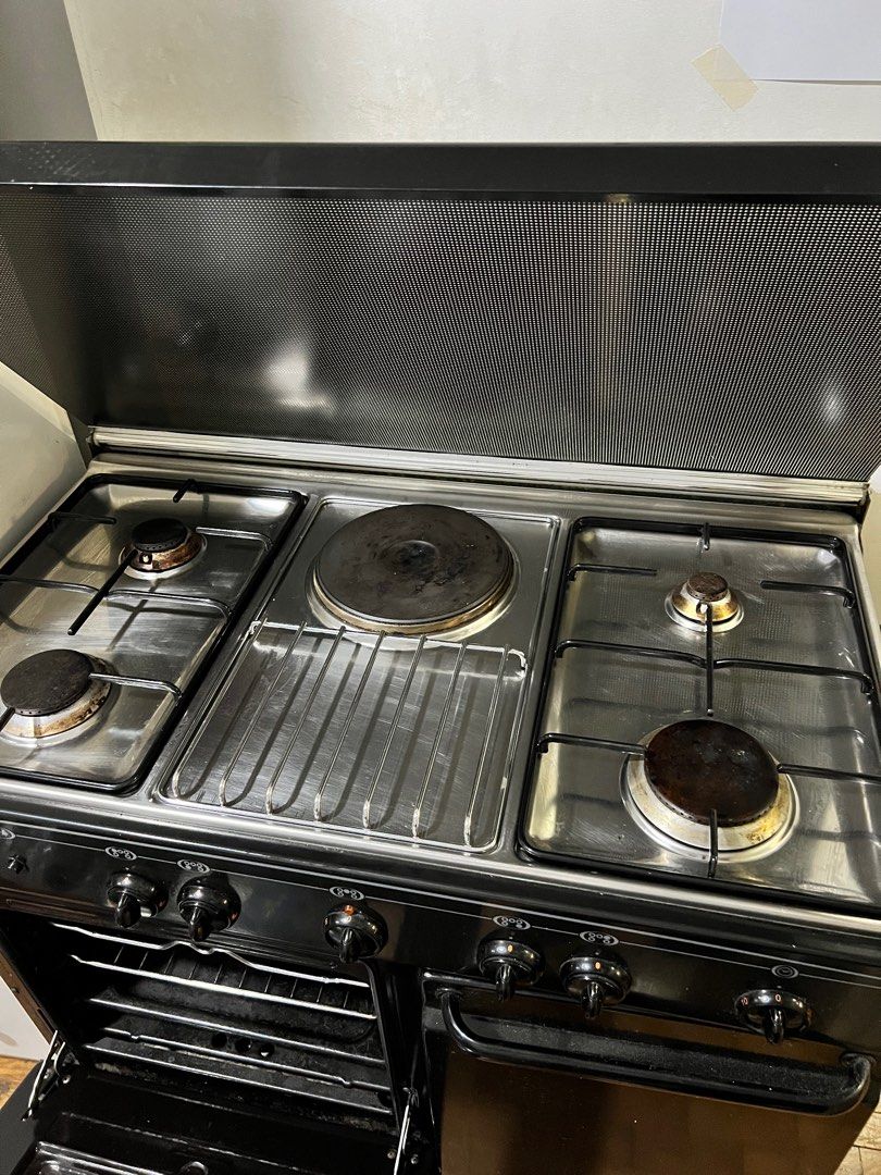 ELBA 90cm 5-burner gas/electric range oven + Range Hood, TV & Home ...