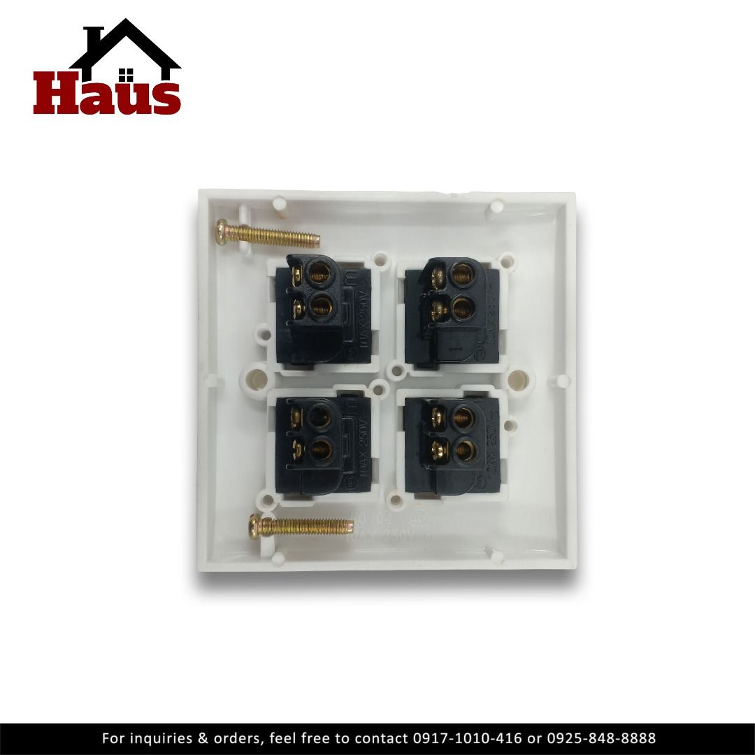 Electrical Light Switch 4 gang /Four-way switches, Furniture & Home ...