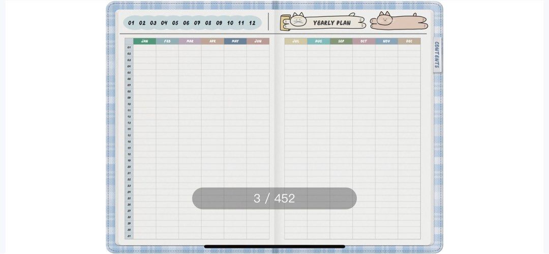 Electronic Calendar Planner Template for Goodnotes Notability, Hobbies ...