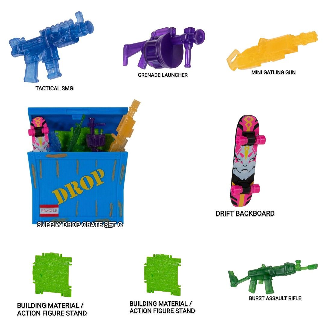 Fortnite Supply Drop Crate Set (4 variants) for 3.75 inch Action ...