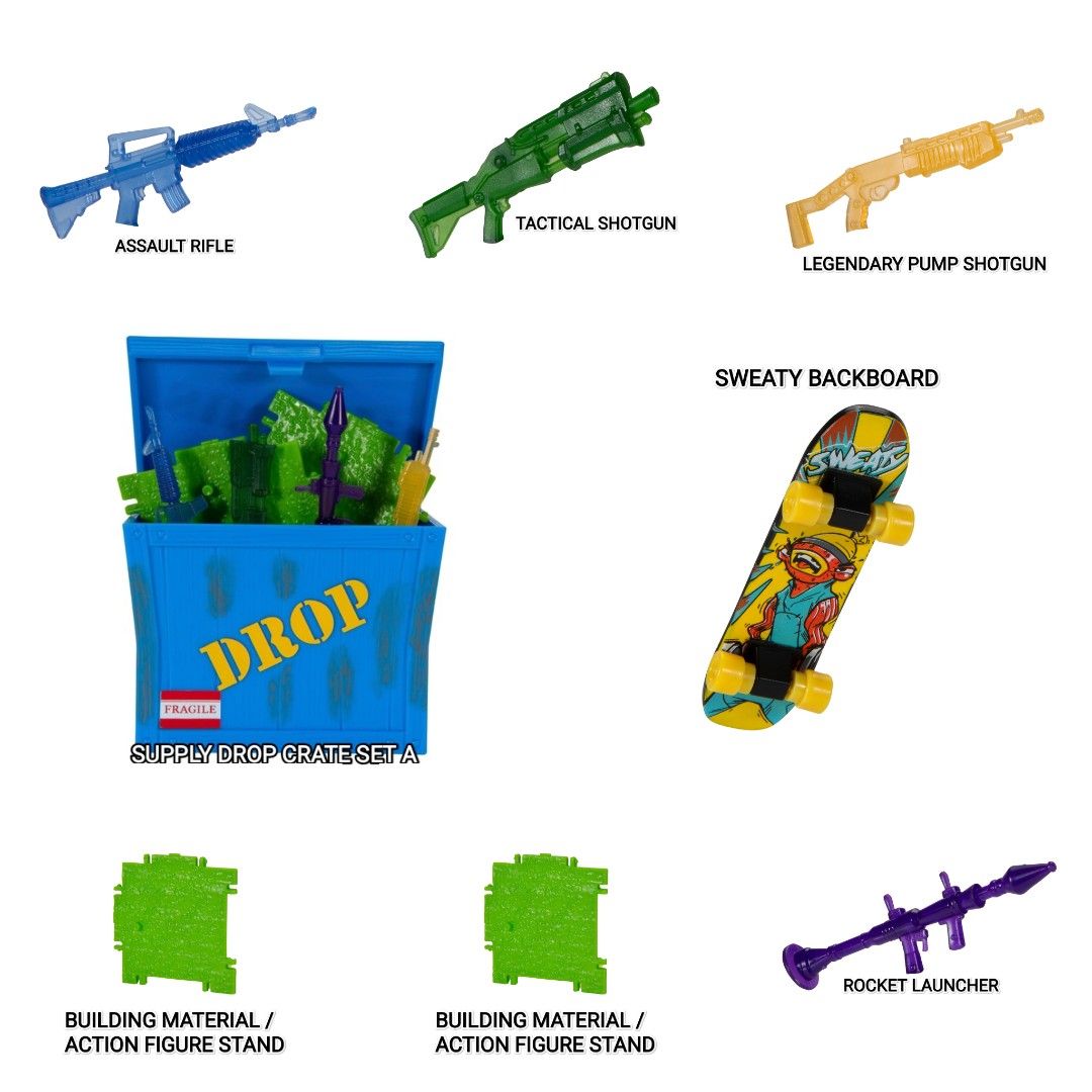 Fortnite Supply Drop Crate Set (4 variants) for 3.75 inch Action ...