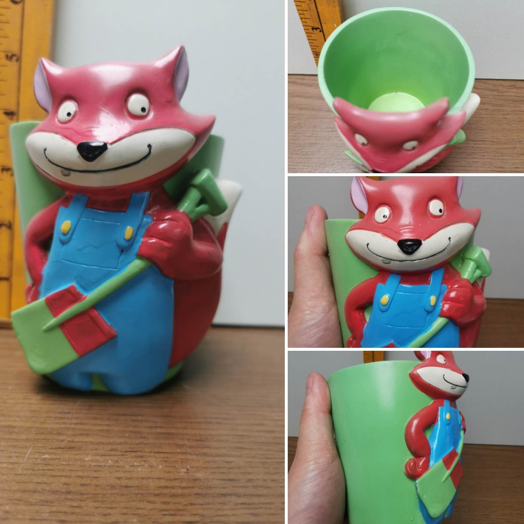 Fox Garden Gang Planter Painted Stoneware Pot (UK Surplus), Furniture ...