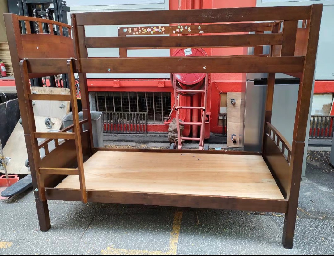 Free delivery wood double decker Bed frame/Bunk bed frame, Furniture ...
