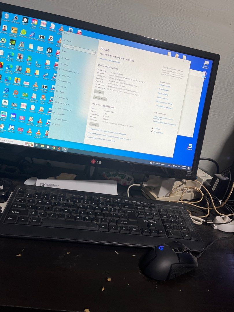 Gaming PC with monitor and mouse and keyboard, Computers & Tech ...