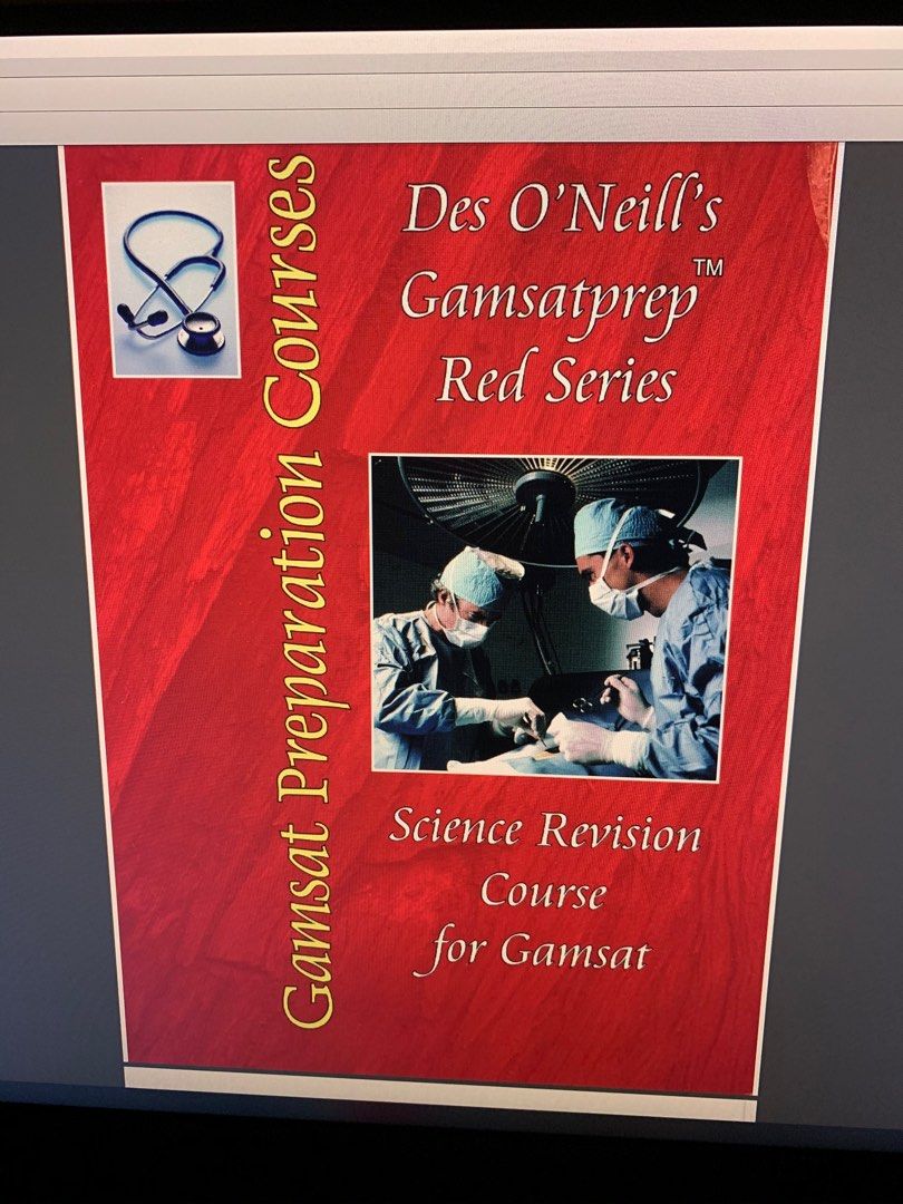 GAMSAT Des O’Neill Full Course, Textbooks on Carousell