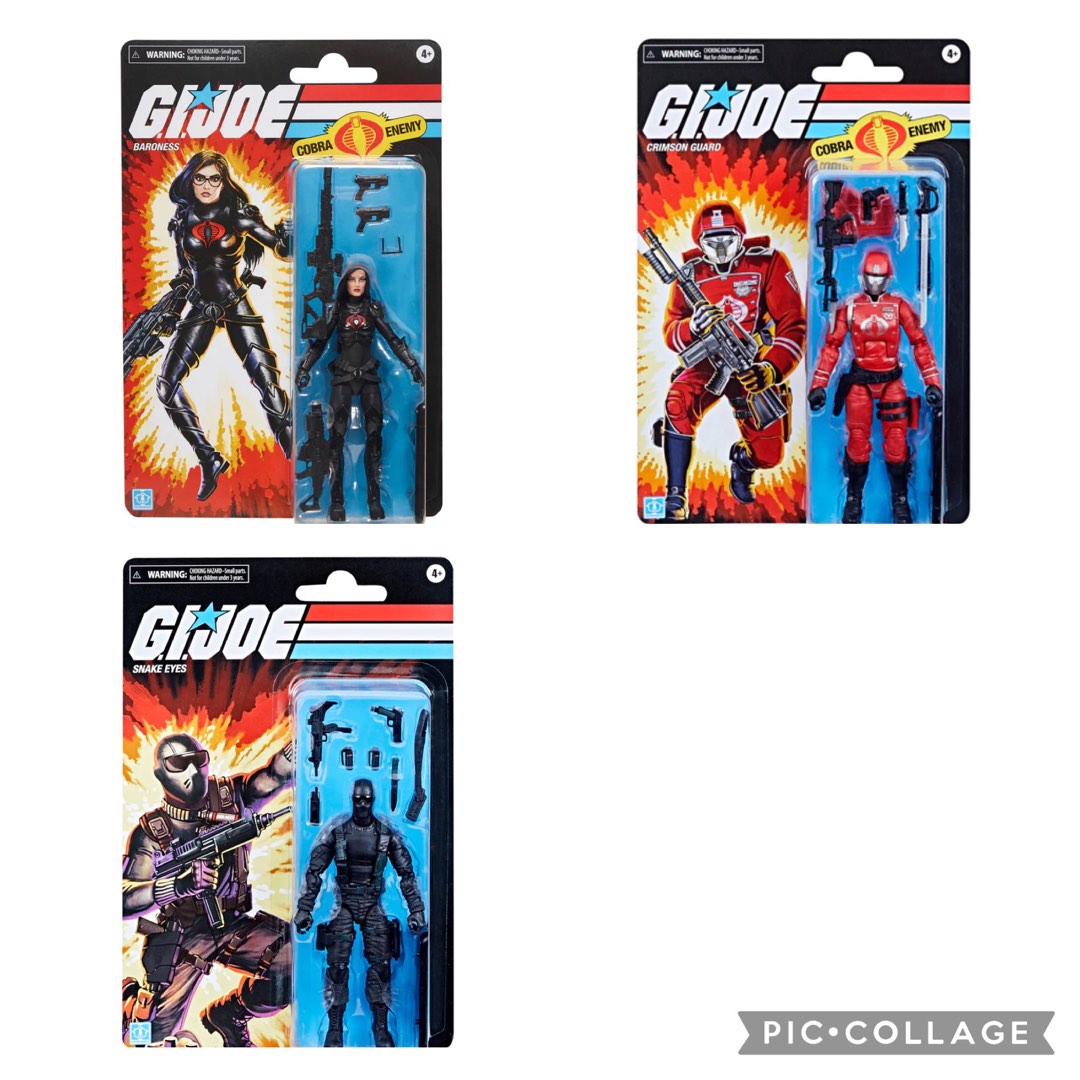 G.I. Joe Classified Series Retro Baroness, Crimson Guard, Snake Eyes ...