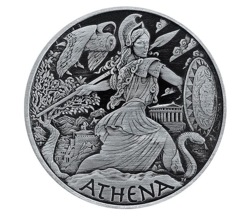 Gods Of Olympus Athena / Hera / Aphrodite 1 Oz Antiqued Silver Coin Set ...