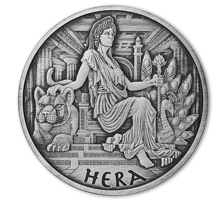 Gods Of Olympus Athena / Hera / Aphrodite 1 Oz Antiqued Silver Coin Set ...