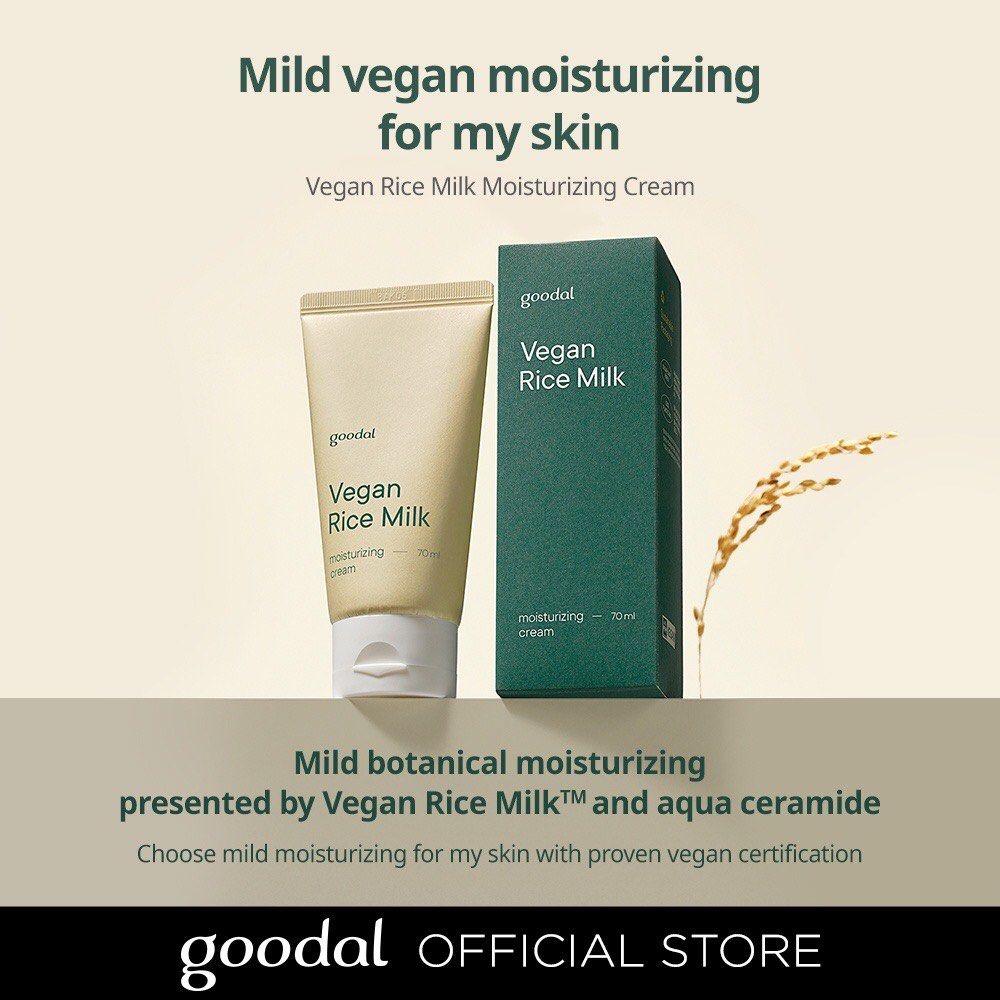 GOODAL Vegan Rice Milk Cream Moisturizer, Beauty & Personal Care, Face ...