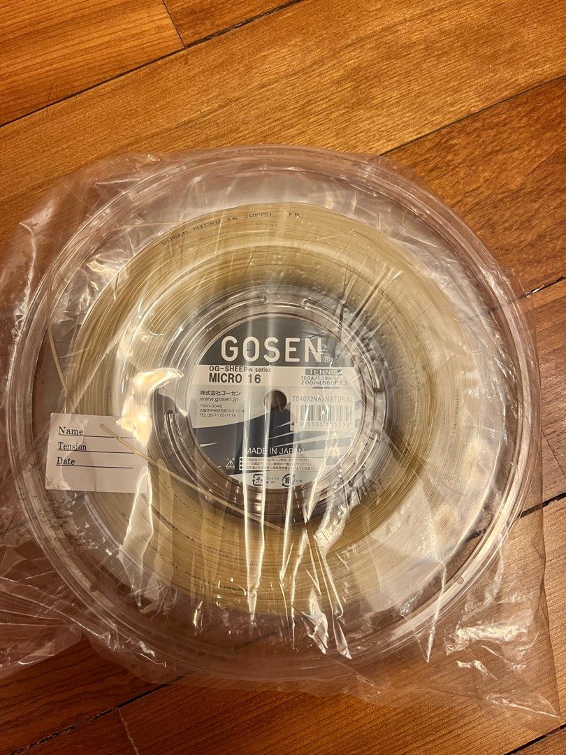 [Tennis String] Gosen OG-Sheep Micro 16 - Full reel (200m), Sports ...