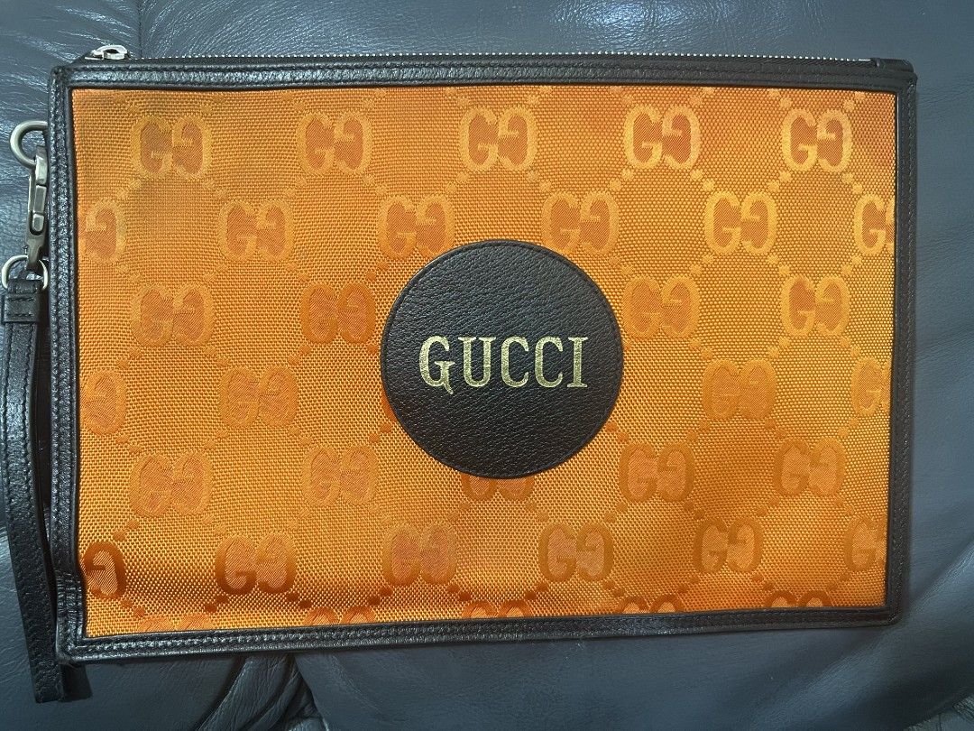 Gucci Off The Grid Pouch Monogram Logo Orange Econyl, Luxury, Bags ...