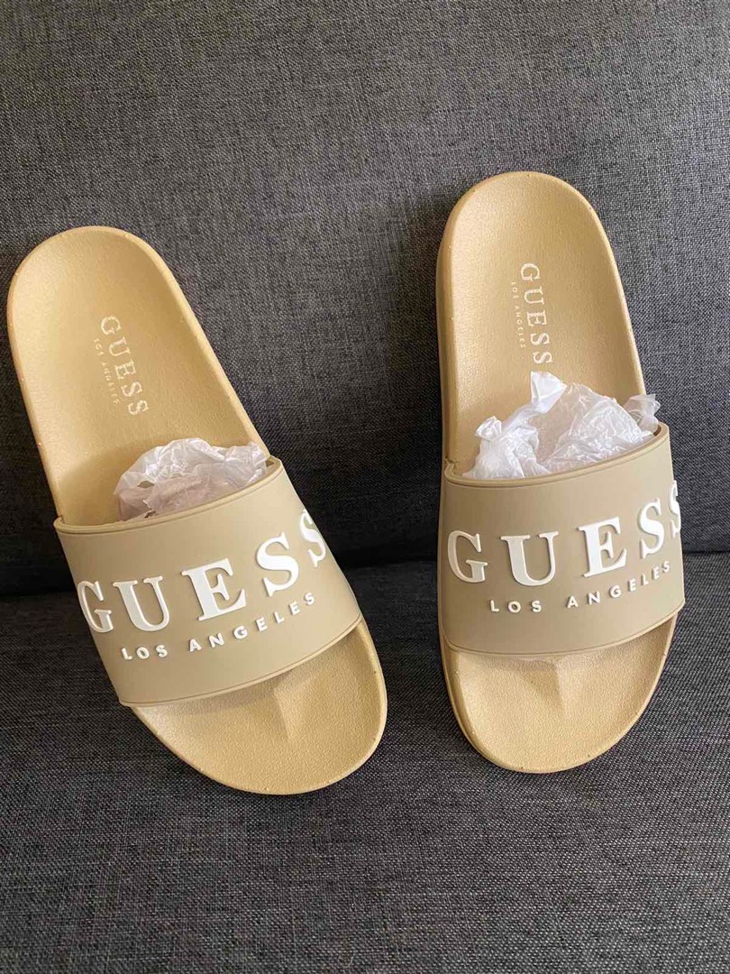 Guess Slides, Women's Fashion, Footwear, Slippers and slides on Carousell