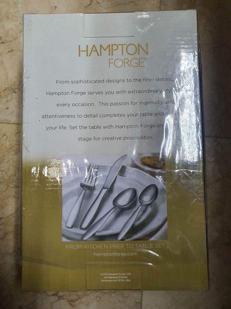 Hampton Forge Victoria Mirror Flatware 16pcs Set, Furniture & Home ...