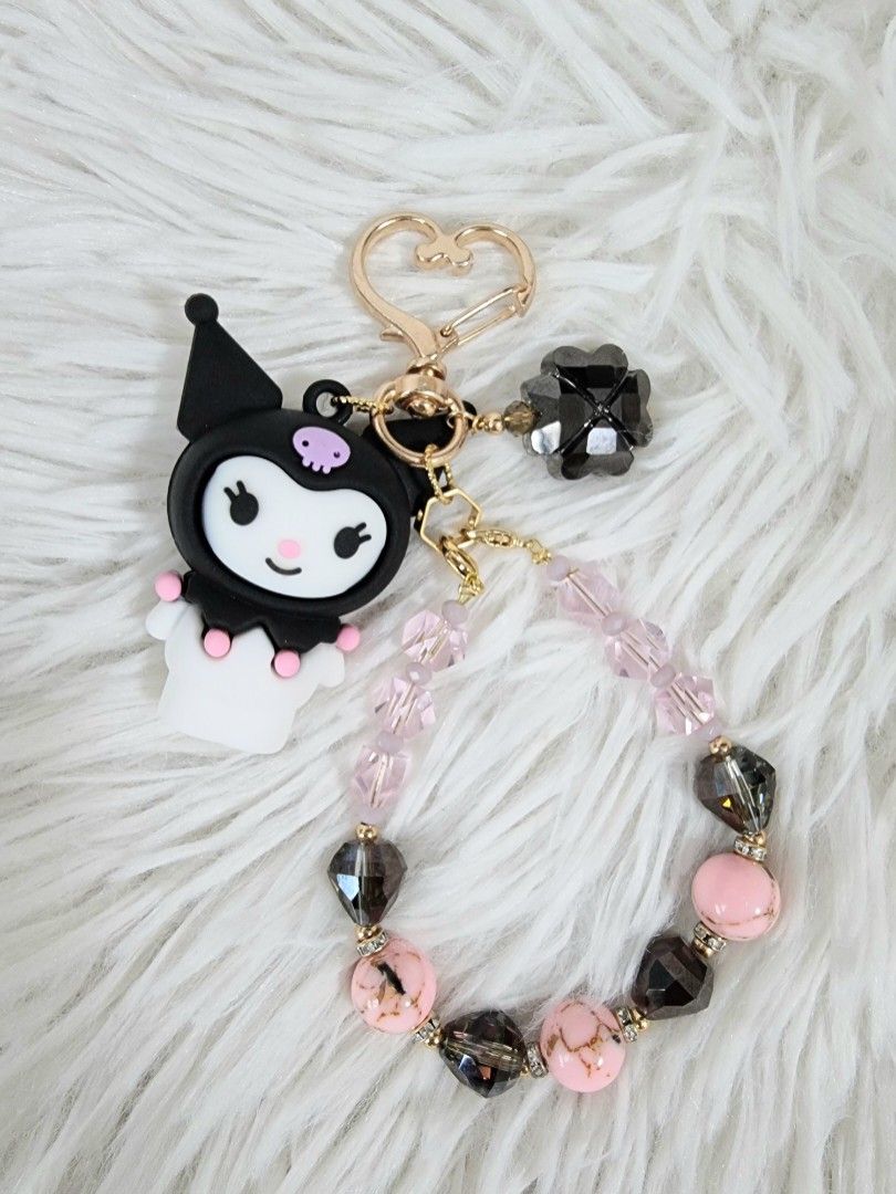 Handmade 3 In 1 Kuromi Keychain/Bag charm/Mask Extender Hijab, Women's ...