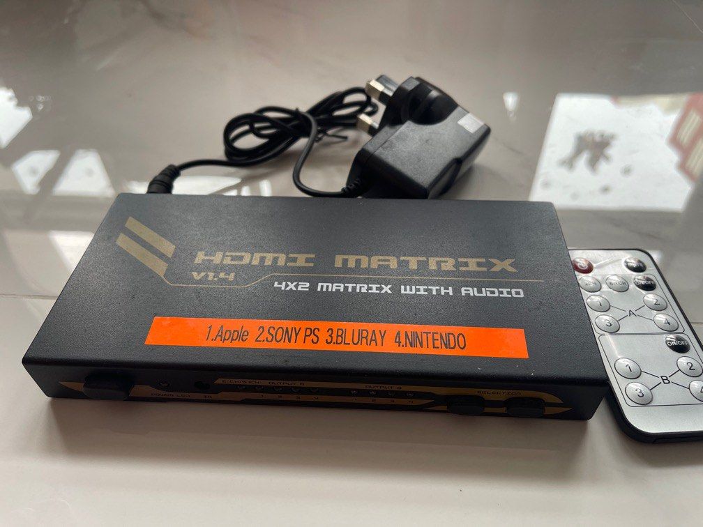 HDMI 4 to 2 ports Matrix, TV & Home Appliances, Electrical, Adaptors & Sockets on Carousell