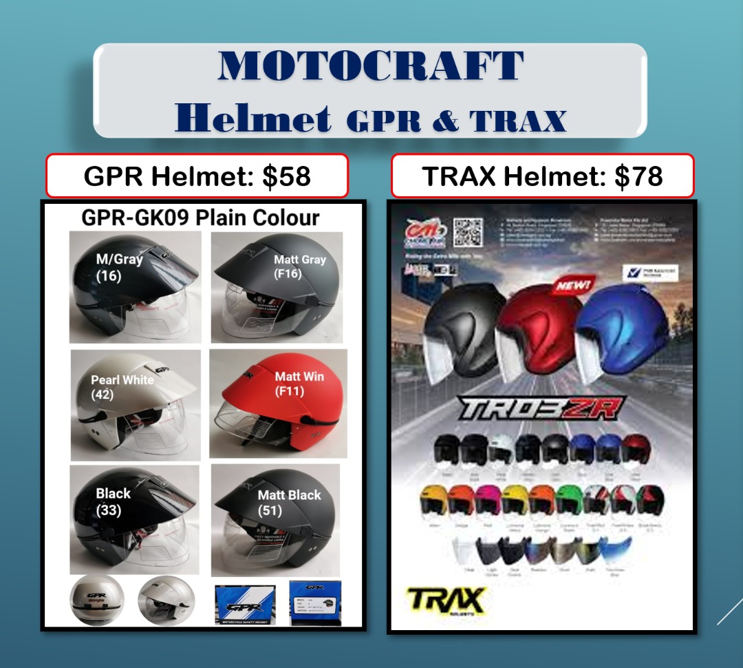 Helmet GPR & TRAX, Motorcycles, Motorcycle Accessories on Carousell