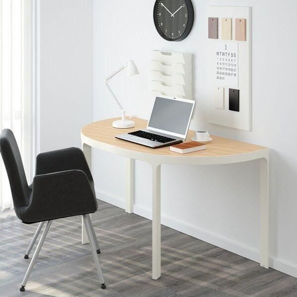 Ikea Bekant Semi-Circle Work Desk, Furniture & Home Living, Furniture ...