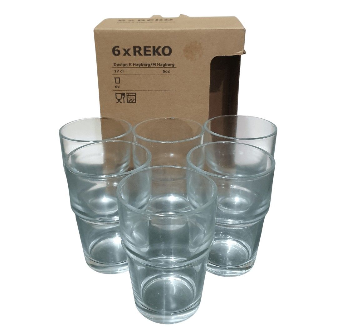 Ikea REKO glass (6), Furniture & Home Living, Kitchenware & Tableware ...