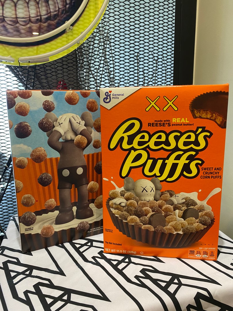 Kaws Reese Puffs, Food & Drinks, Packaged & Instant Food on Carousell