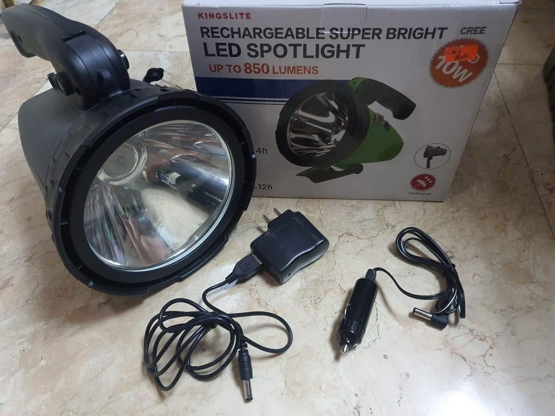 KINGSLITE RECHARGEABLE LED SPOTLIGHT, Furniture & Home Living, Lighting ...