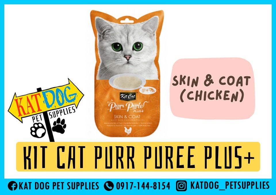 KIT CAT PURR PUREE PLUS SKIN AND COAT CHICKEN, Pet Supplies, Pet Food ...