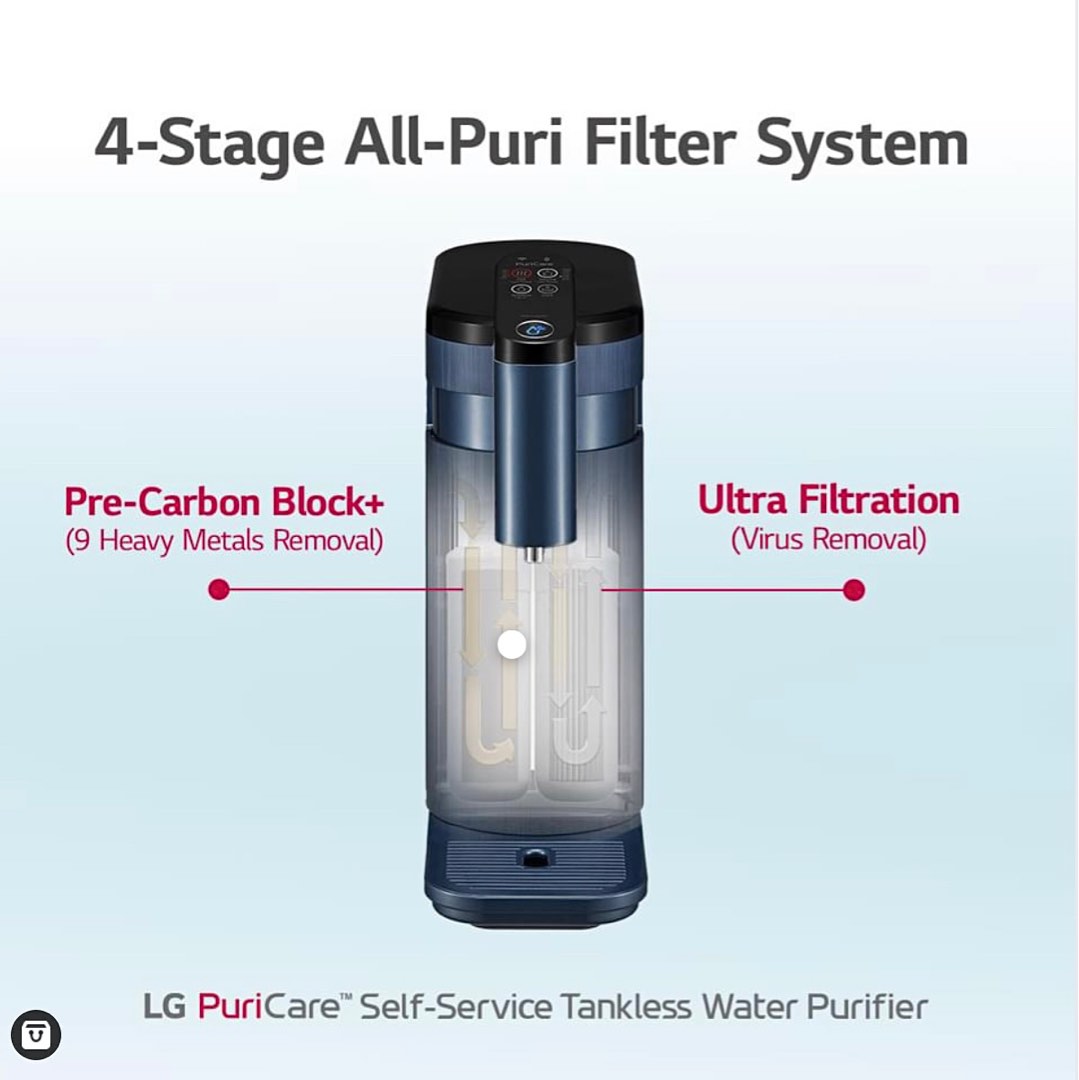 LG PuriCare™ Self- Service Tankless Water Puriﬁer 4-stage ﬁltration ...