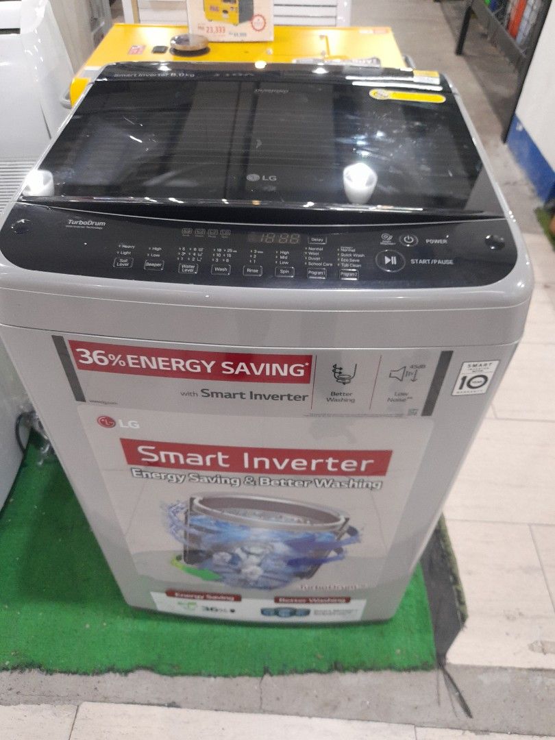 Lg washing machine top load dual inverter 8kg, TV & Home Appliances ...