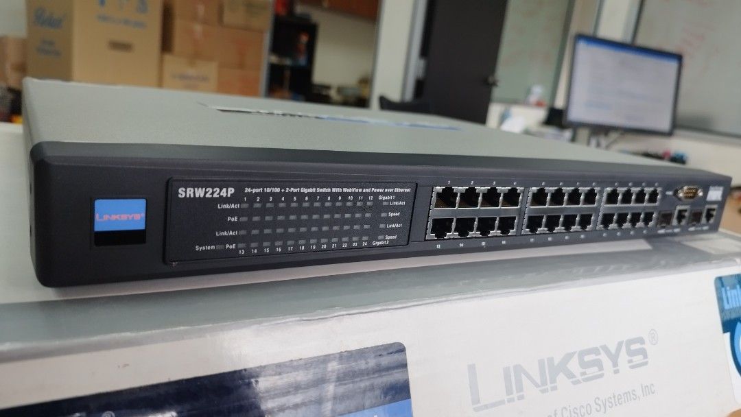 Linksys 24-port 10/100/+2-Port Gigabit Switch WebView and Power over ...