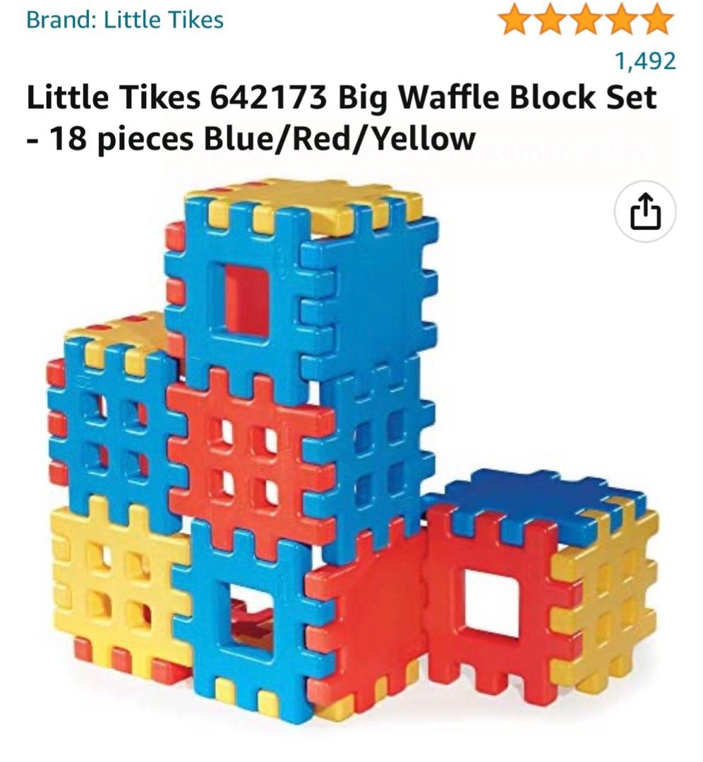 Little Tikes Big Waffle Block Set, Hobbies & Toys, Toys & Games on ...