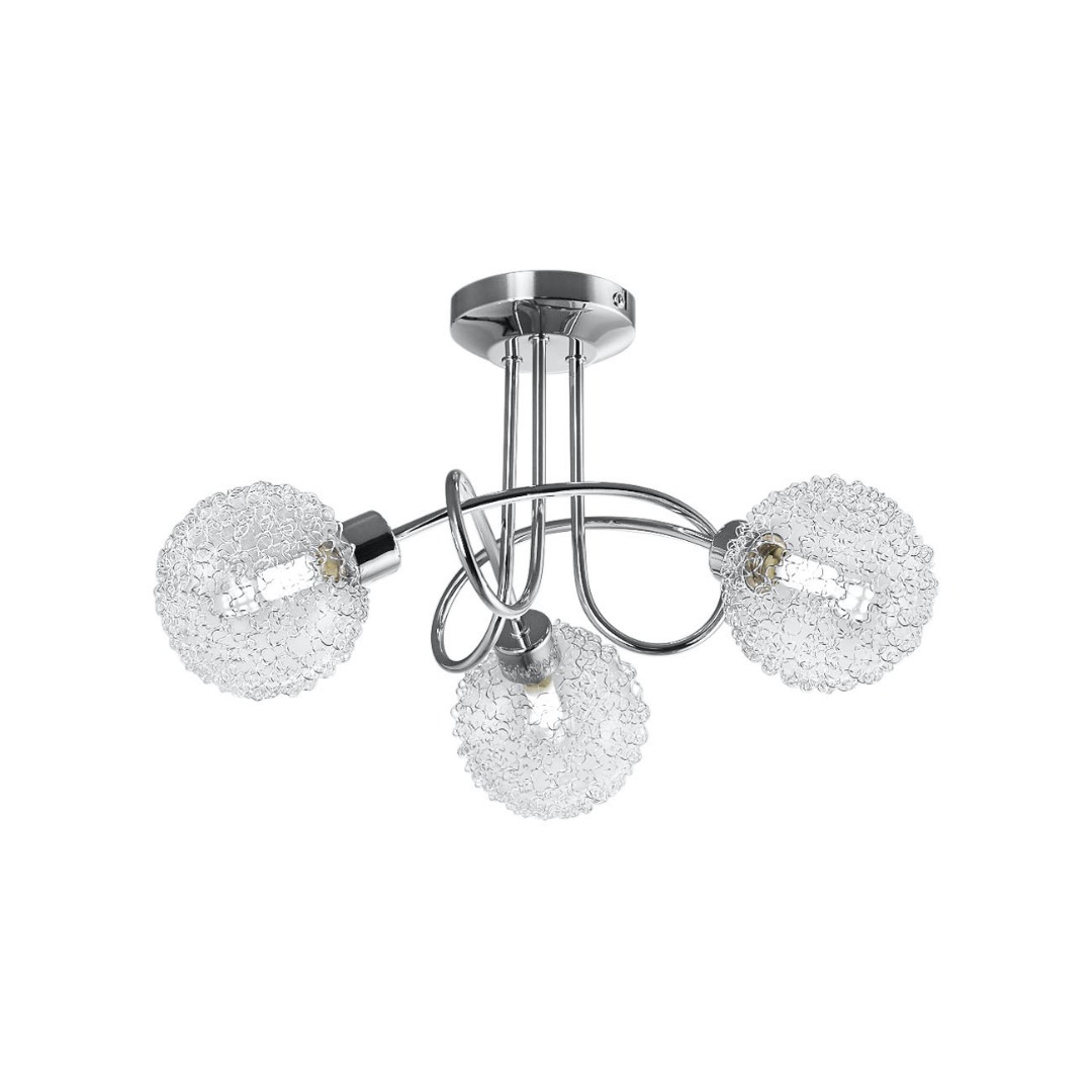 LR - LED Design Ceiling Light With Glass Spheres, 3 Flames, Furniture ...