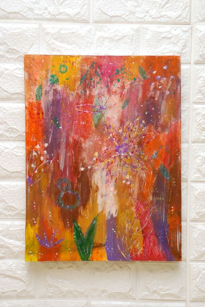 Lukisan Kanvas Akrilik/Acrylic 100% Asli (BUKAN PRINTING) Ukuran 30x40 ABSTRACT, Desain ...