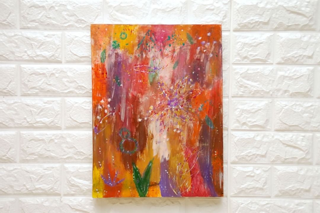 Lukisan Kanvas Akrilik/Acrylic 100% Asli (BUKAN PRINTING) Ukuran 30x40 ABSTRACT, Desain ...