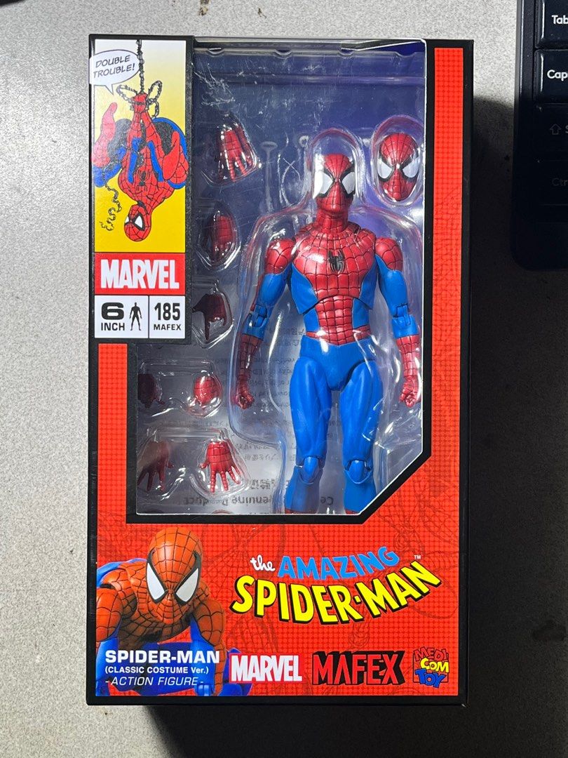 MISB MAFEX 185 Spider-man (Classic Costume Version), Hobbies & Toys, Toys & Games on Carousell